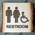 ADA Live Edge Wood Restroom Sign Solid Timber Wooden Signage 8x8 Size ...