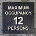 Modern Wood Maximum Occupancy Sign - 7" X 7" Size - ADA Braille ...