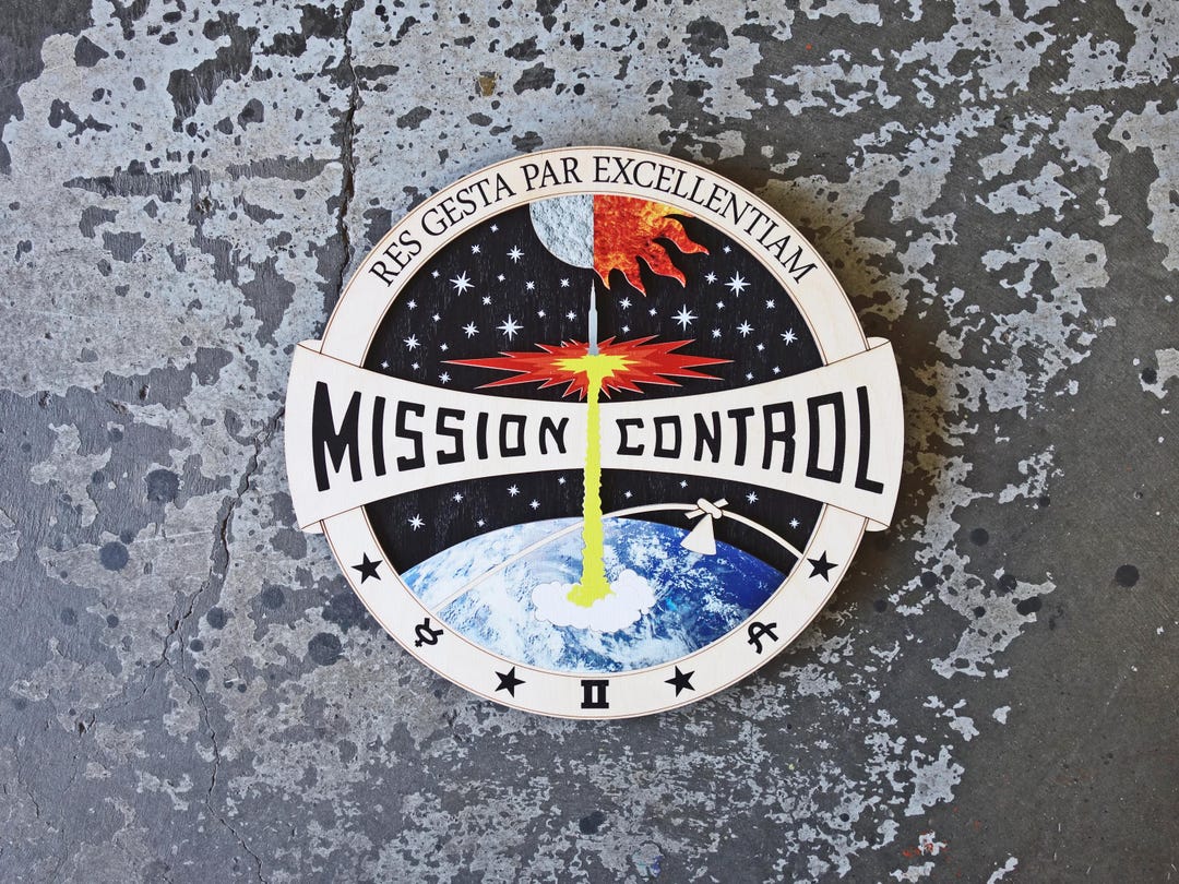 Super Unique NASA Mission Control Sign - Interior Office Space & Rocket ...