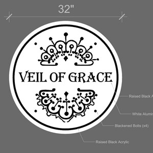 Large Exterior Metal Logo Sign - 32" Diameter - Custom Designed ...