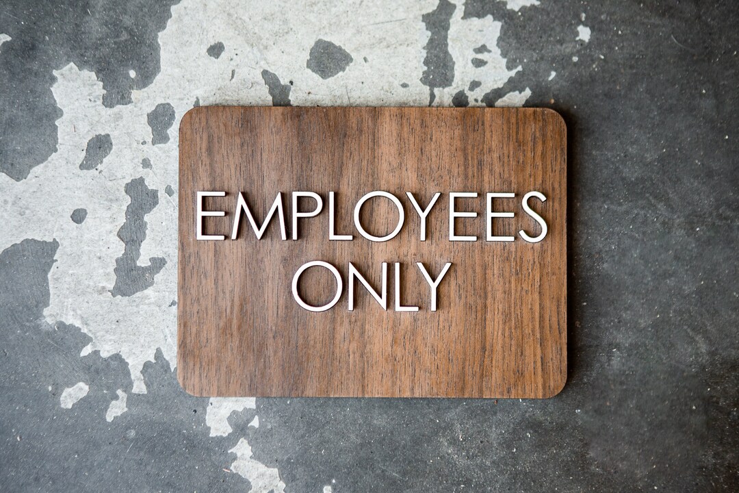 Employees Only Office Lettered Sign - Private Keep Out - Staff Only ...