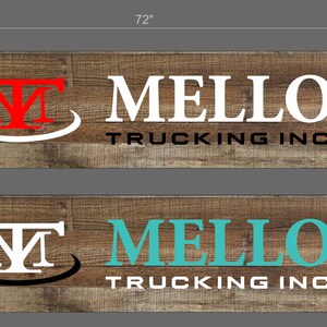 Custom Exterior Cedar Metal Sign - 72" X 20" - Professional Logo ...