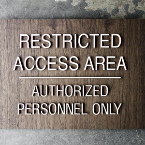 Restricted Access Keep Out Sign - Way Finding Signage - 9" X 12" Size ...