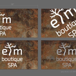 Custom Exterior Rusted Metallic Sign - 10" X 18" - Professional Office ...