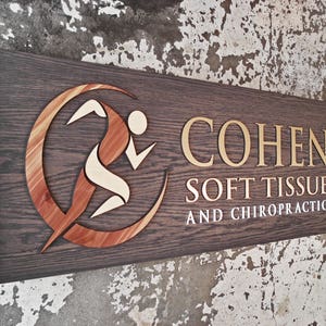 Large Corporate Signage With Custom Logo - 48" X 18" - Wood Signs ...