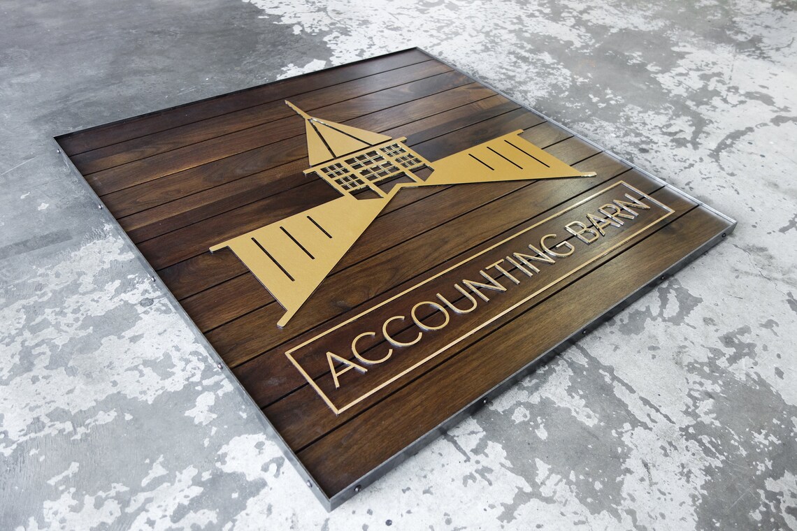 Solid Walnut Company Logo Sign 36 X 36 | Etsy