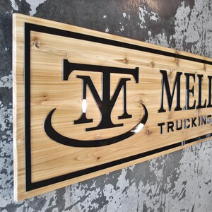 Custom Exterior Cedar Metal Sign - 72" X 20" - Professional Logo ...