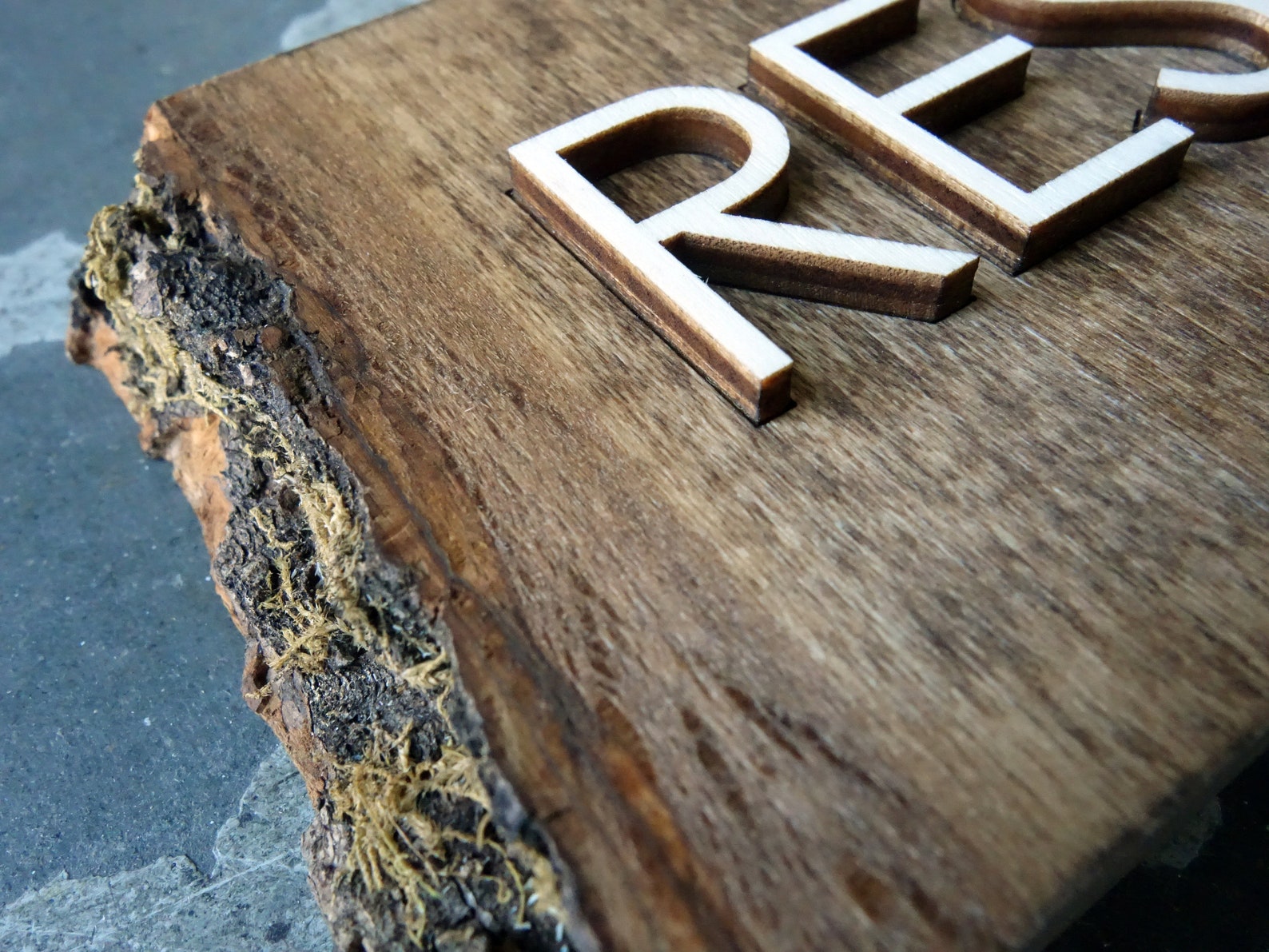 Tree Bark Live Edge Restroom Sign Solid Basswood Wooden - Etsy