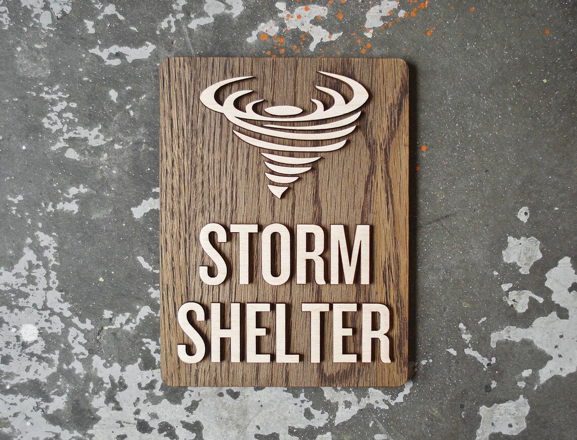 Emergency Storm Shelter Safety Sign 9 X 12 Size - Etsy