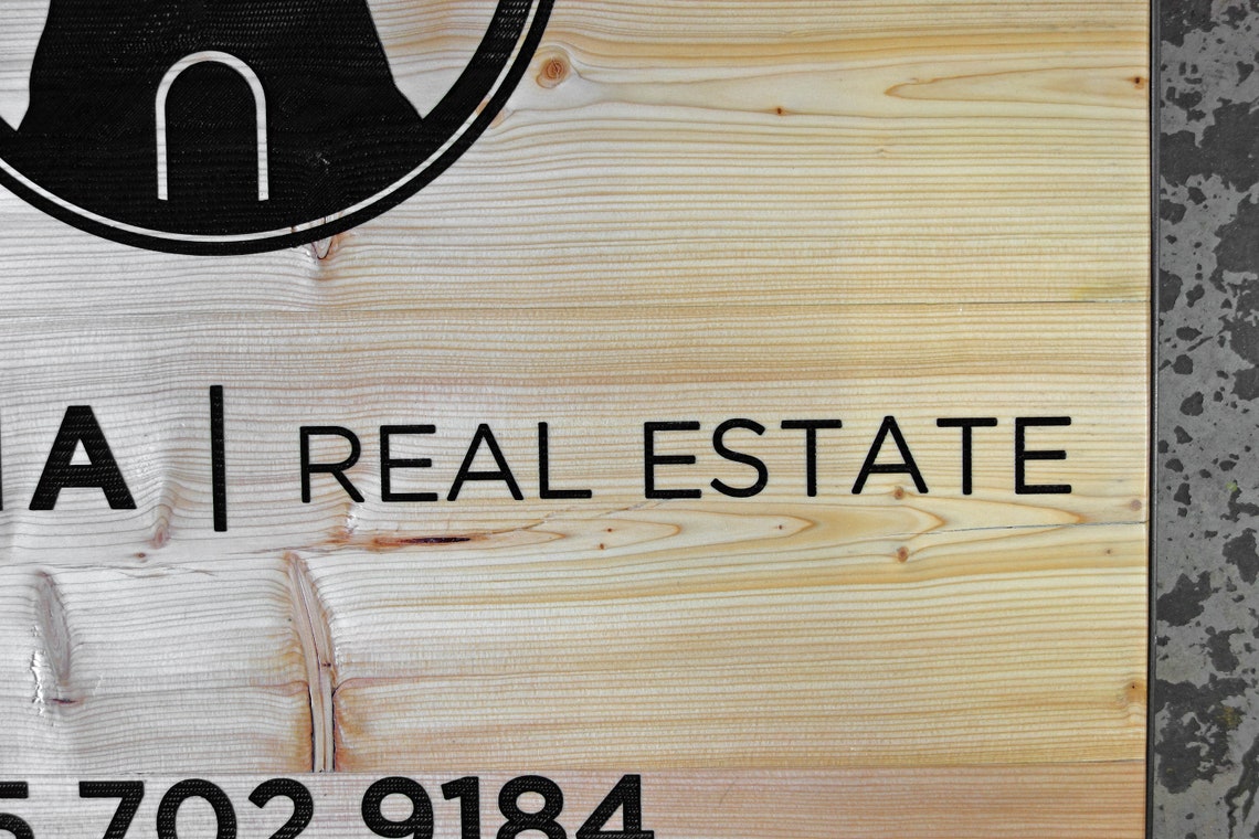 Wooden Real Estate Hanging Sign 24x24 Size - Etsy