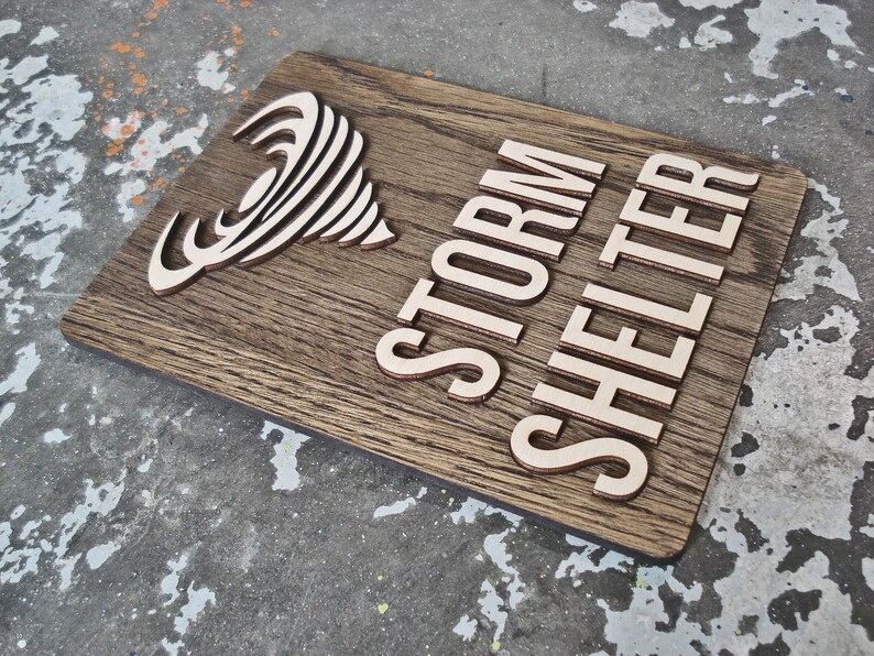 Emergency Storm Shelter Safety Sign - 9" X 12" Size - Commercial ...