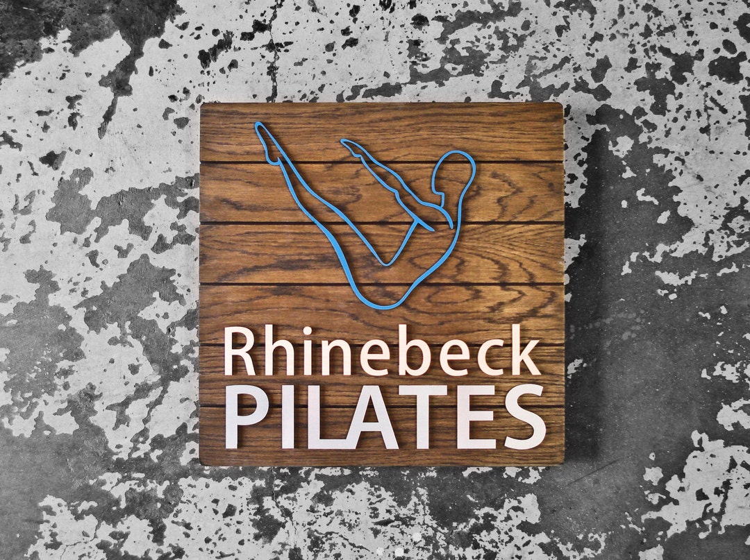 Dark Oak Custom Business Sign - Unique Logo Advertising - Wood Slat ...
