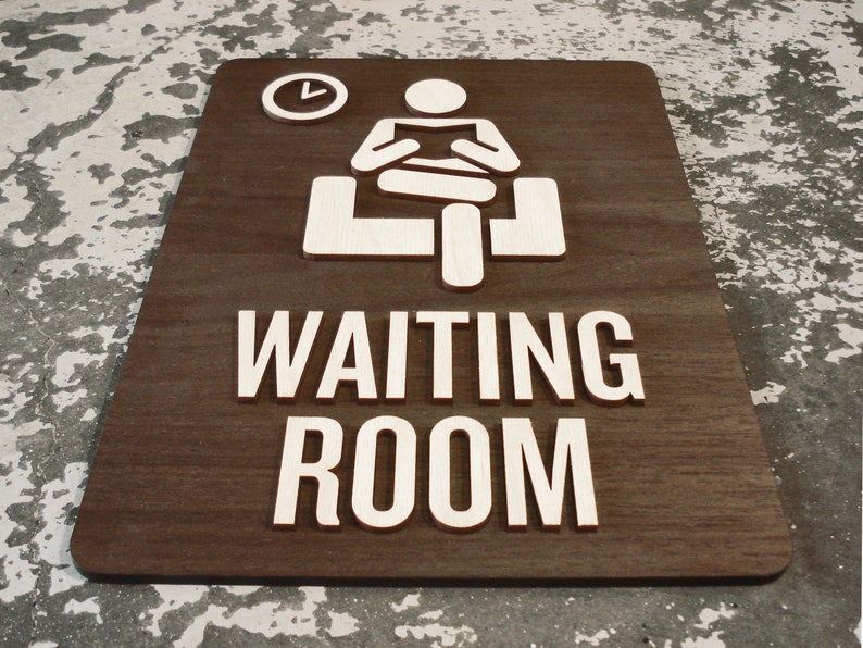 Waiting Room Doctor Office Sign Directional Arrows 9 - Etsy