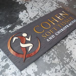 Large Corporate Signage With Custom Logo - 48" X 18" - Wood Signs ...