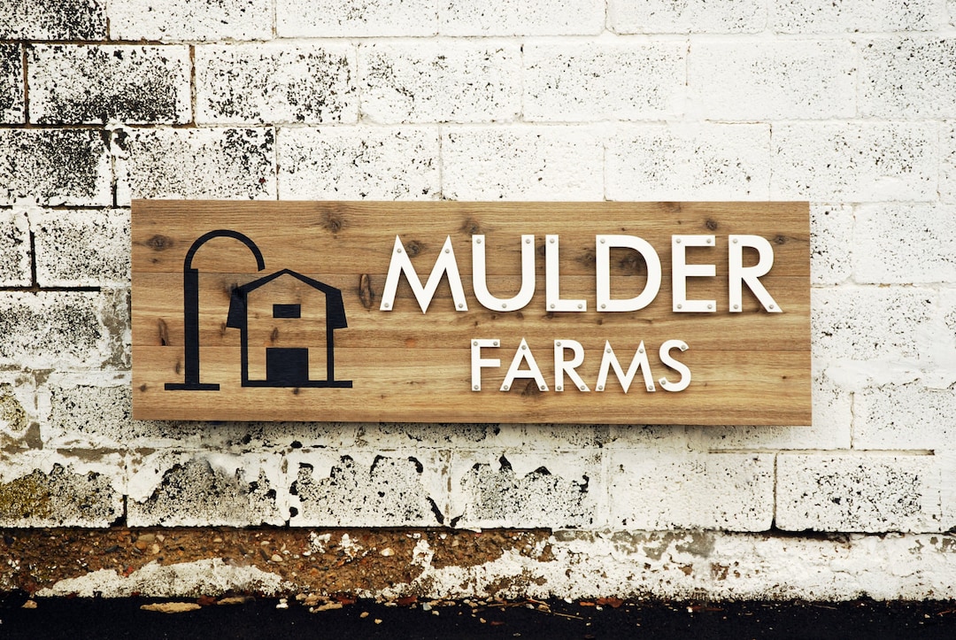 Large Exterior Custom Business Sign - Rough Cut Weathered Cedar - Wood ...