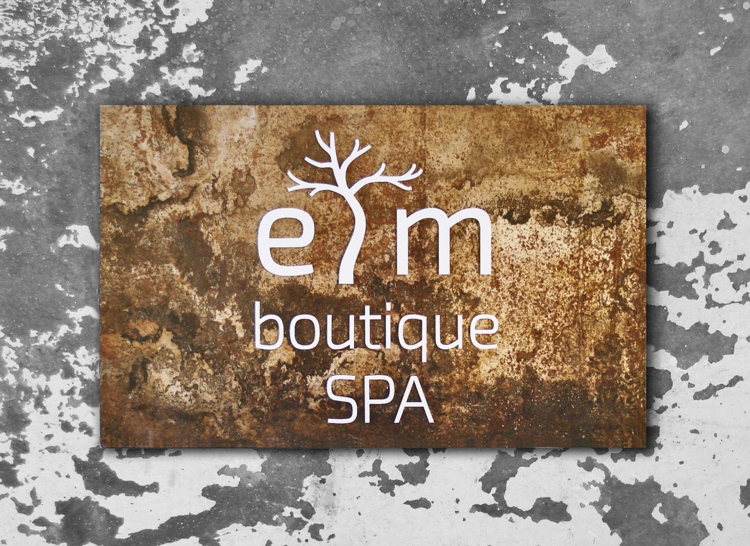 Custom Exterior Rusted Metallic Sign - 10" X 18" - Professional Office ...