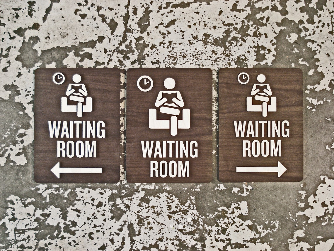 Waiting Room Doctor Office Sign Directional Arrows 9 - Etsy