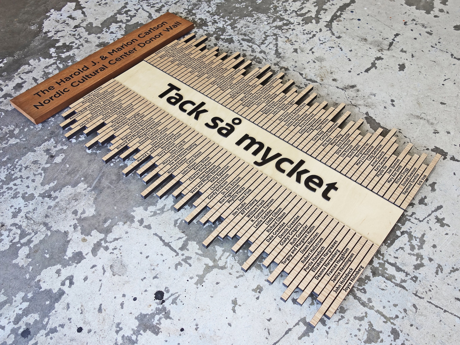 Custom Donor Recognition Wall Sign - Donation & Memorial Plaque - 45" X ...