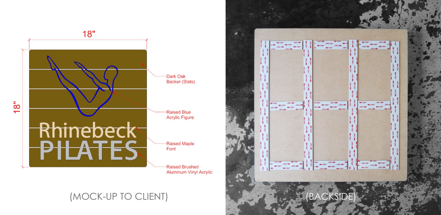 Dark Oak Custom Business Sign Unique Logo Advertising Wood | Etsy