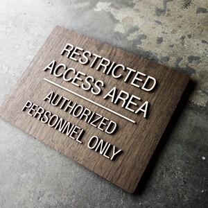 Restricted Access Keep Out Sign - Way Finding Signage - 9" X 12" Size ...