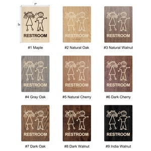 Kids Restroom Braille Wood Sign - Children's Bathroom - School ...