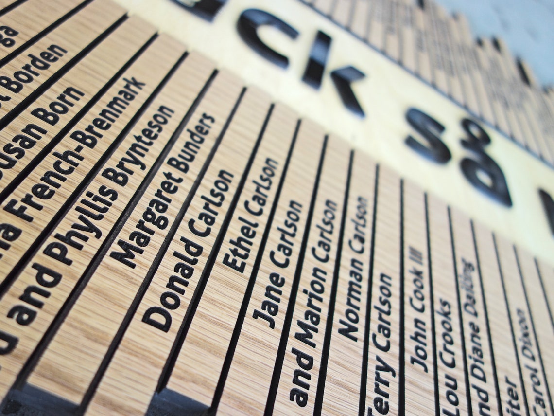 Custom Donor Recognition Wall Sign - Donation & Memorial Plaque - 46" X ...