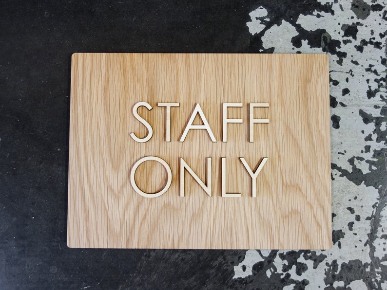 Employees Only Office Lettered Sign Private Keep Out Staff - Etsy