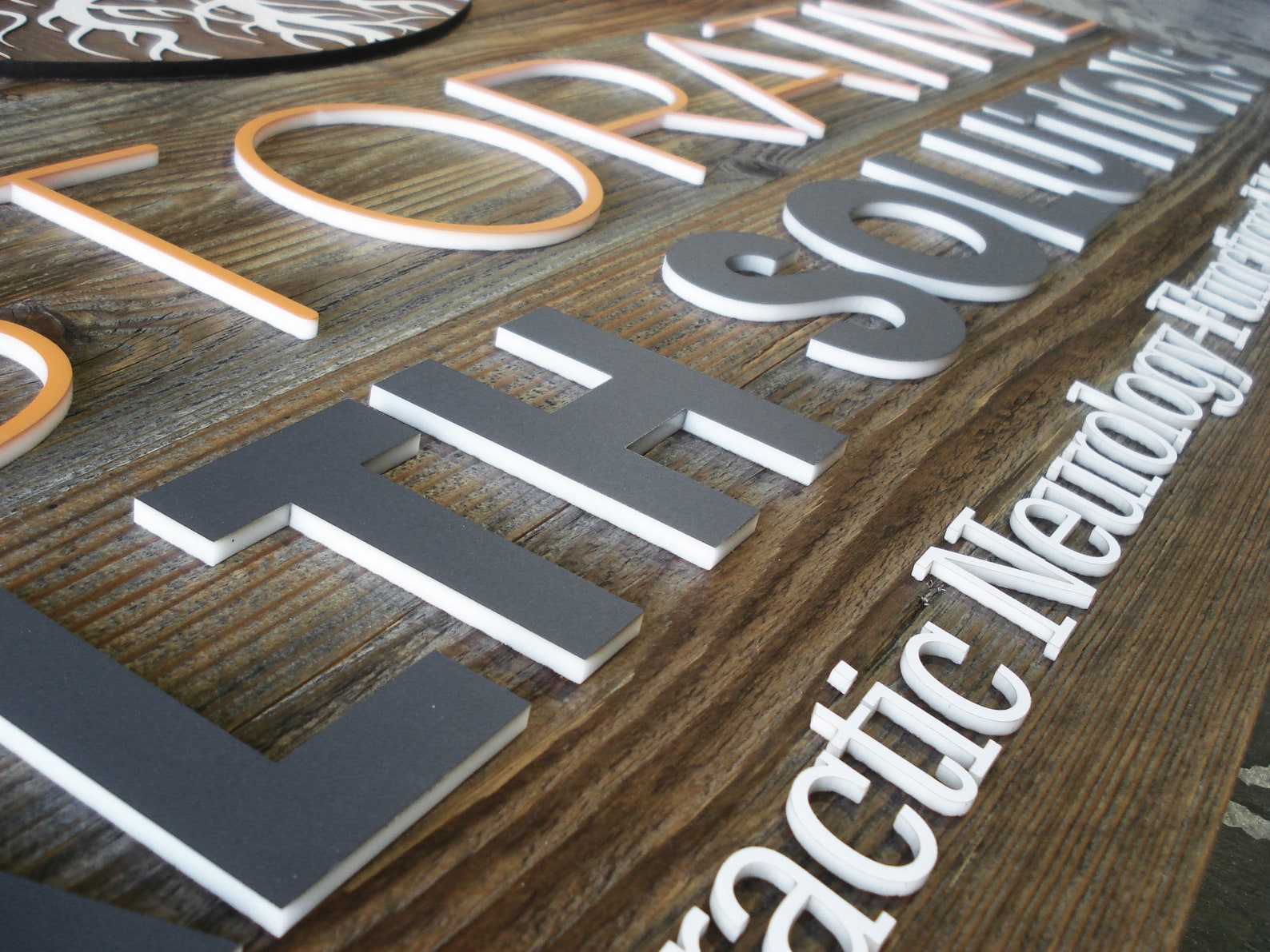 Weathered Reclaimed Barnwood Logo Sign - 48" X 36" - Salvaged Authentic ...