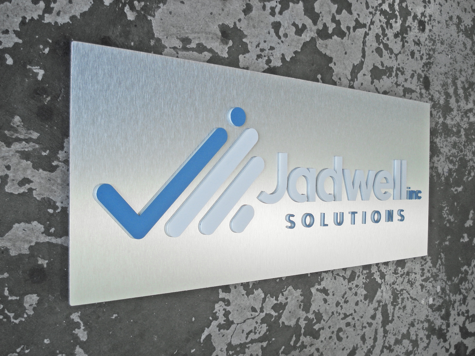 Brushed Metal Custom Logo Sign Professional Company Signage - Etsy