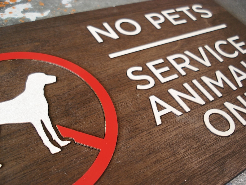 No Pets Allowed Service Animals Only Sign Business Policy - Etsy