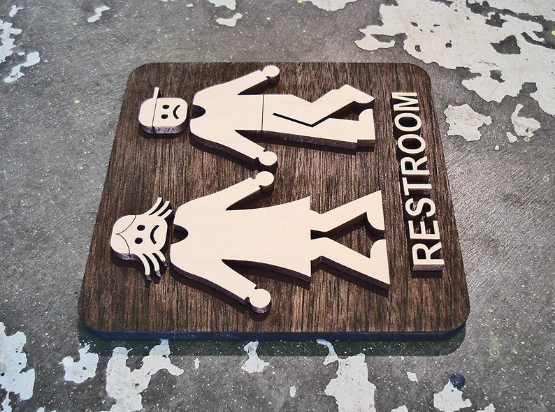 Squatting Kids Gotta Go Bathroom Sign Funny WC Signage | Etsy