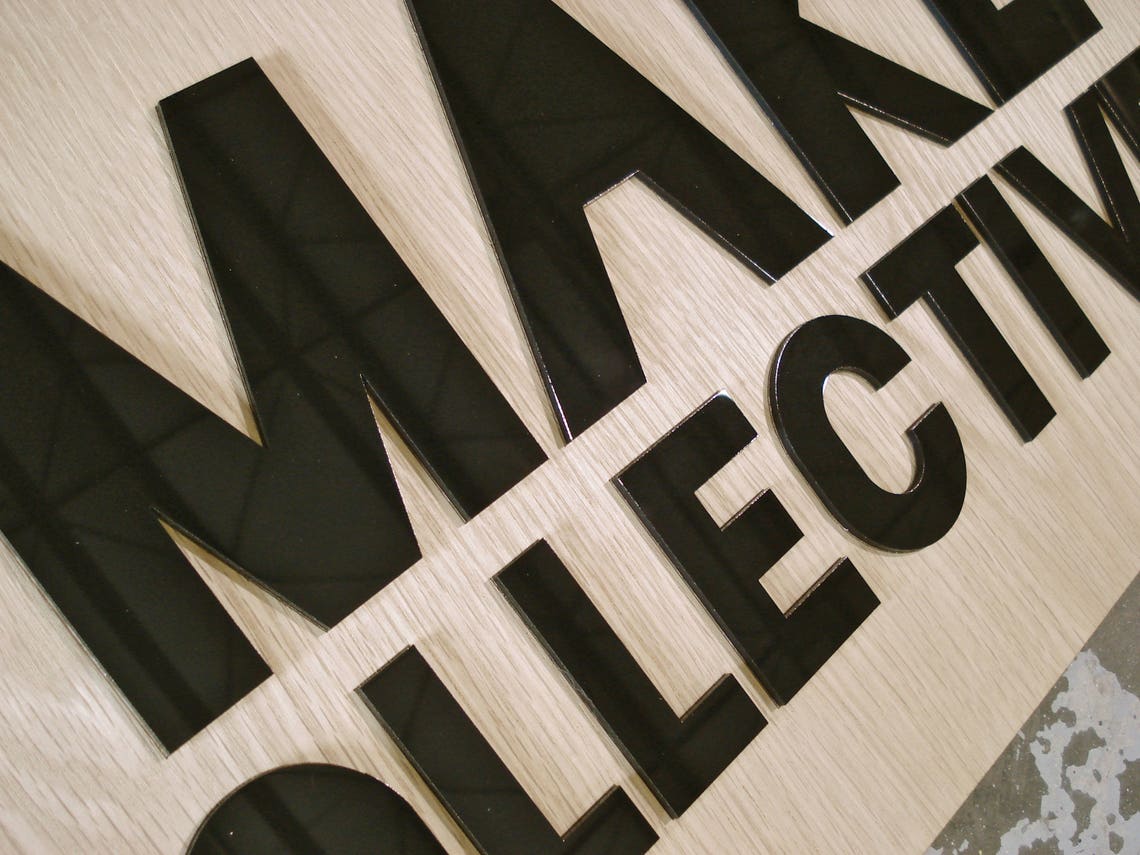 Large Interior Business Sign Set Custom Contemporary Design - Etsy