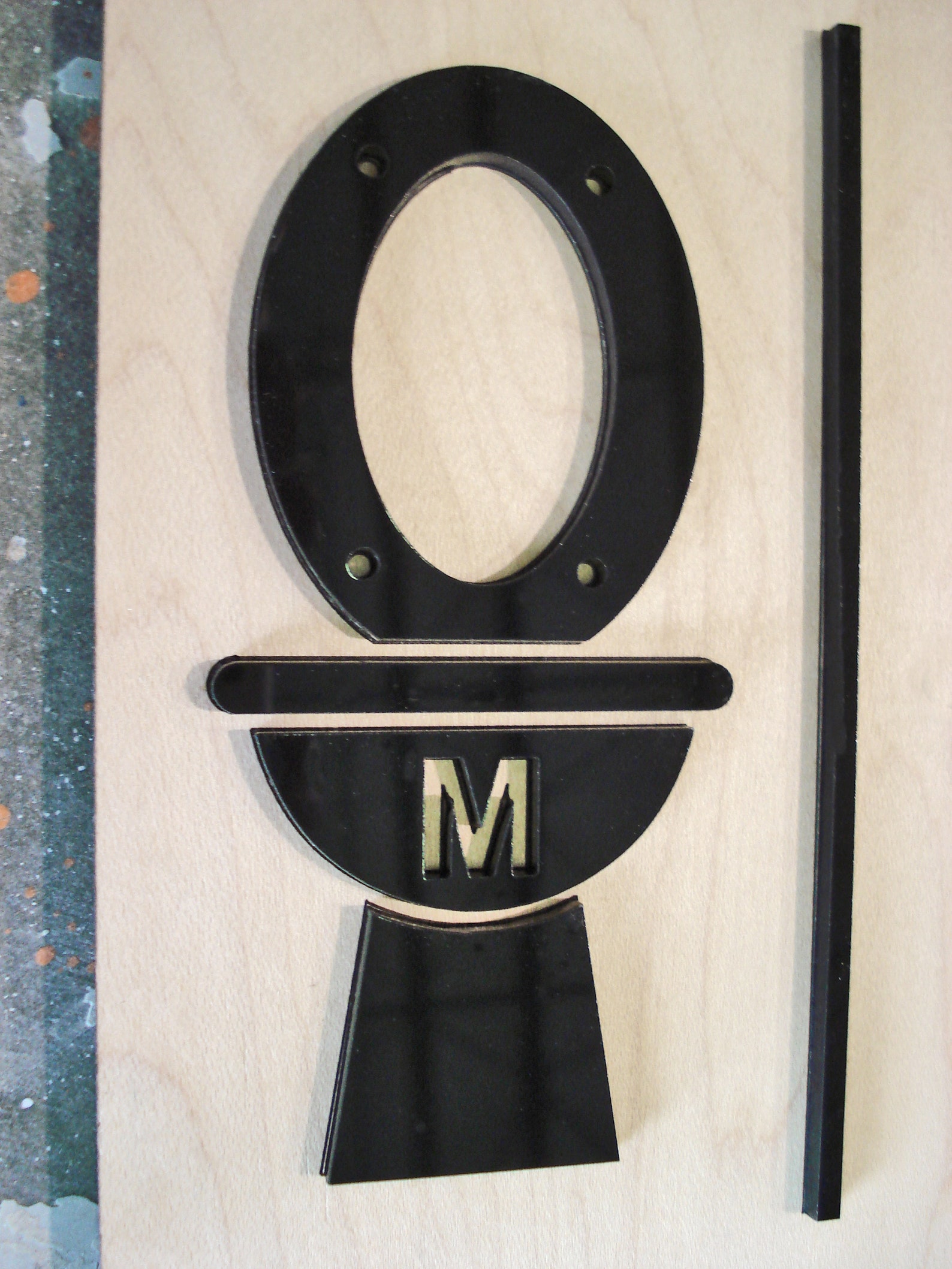 Gender Neutral Toilet Bathroom Sign - Binary Signage - Simple Modern ...