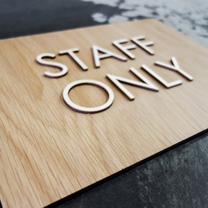 Employees Only Office Lettered Sign - Private Keep Out - Staff Only ...