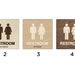 Exterior WATERPROOF ADA Restroom Sign Wood Acrylic Bathroom 8x8 Size ...