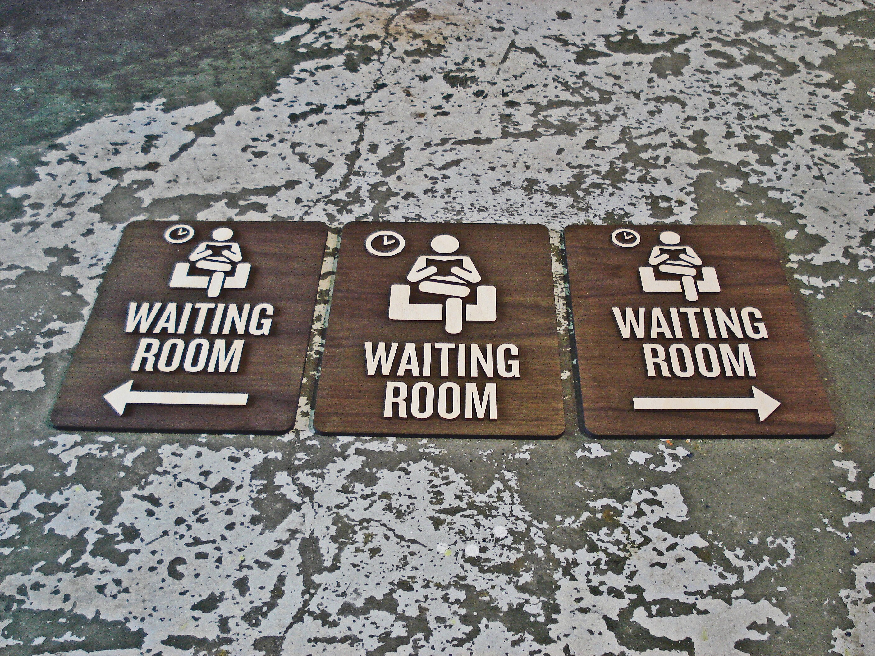 Waiting Room Doctor Office Sign Directional Arrows - Etsy.de