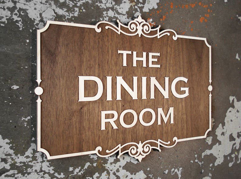 Custom Victorian Style Antique Room Sign Ornate Parlor Style - Etsy