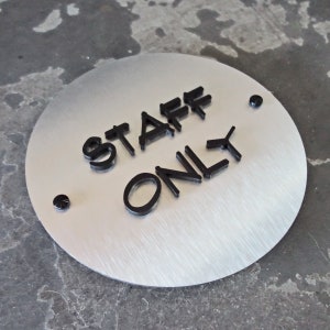 Metal Staff Only Private Sign - Keep Out Employees Only - 9" X 9" Size ...