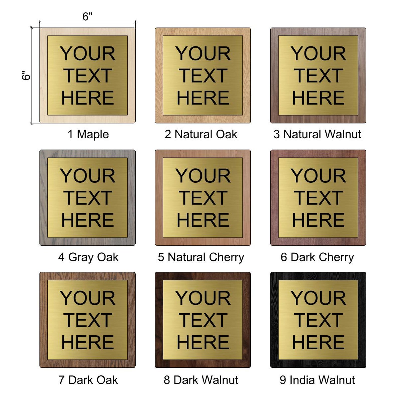 Solid Brass Award Art Plaque - Professional Museum Quality - 6"x6" Size ...