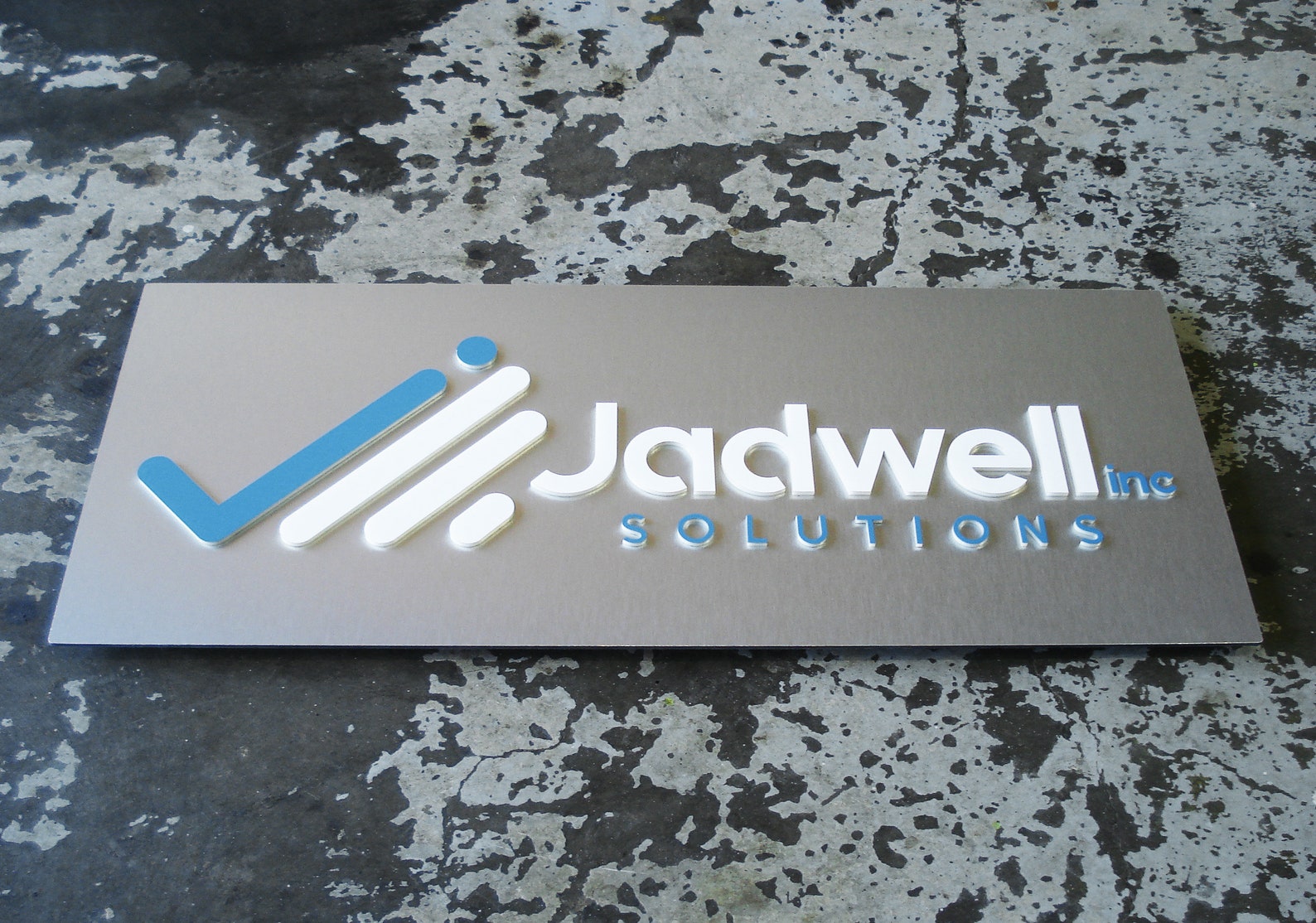 Brushed Metal Custom Logo Sign Professional Company Signage - Etsy