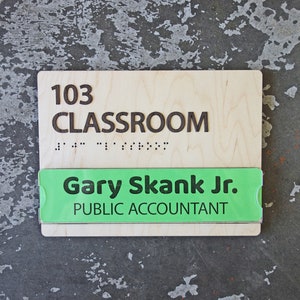 Changeable Insert Wood Room Sign Custom Classroom With - Etsy