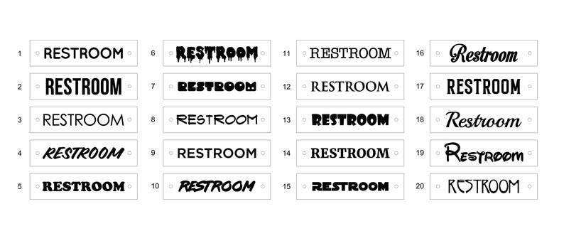 Clear Acrylic Floating Restroom Sign - High Quality Modern Minimalist ...