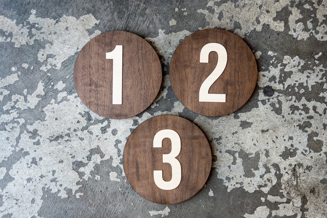 Any 3 Square or Round Signs Office Room Numbers & Letters - Etsy