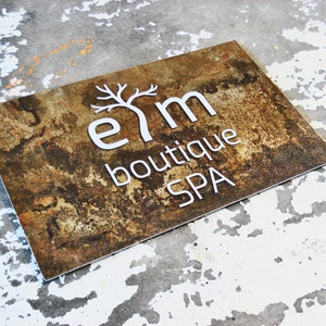 Custom Exterior Rusted Metallic Sign - 10" X 18" - Professional Office ...