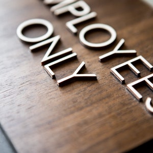 Employees Only Office Lettered Sign - Private Keep Out - Staff Only ...