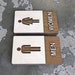 Recessed Wood Restroom Sign Set Modern Bathroom - Etsy