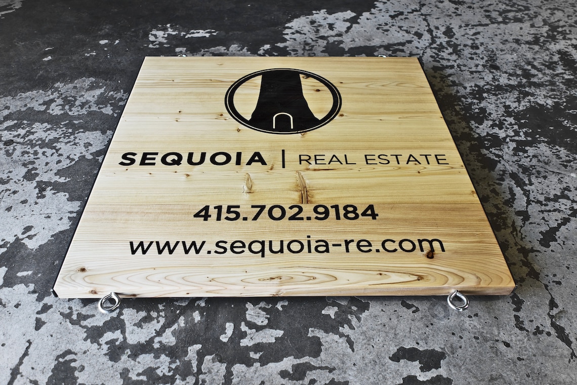 Wooden Real Estate Hanging Sign 24x24 Size - Etsy