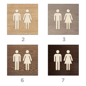 Gender Neutral Toilet Bathroom Sign Binary Signage Simple | Etsy