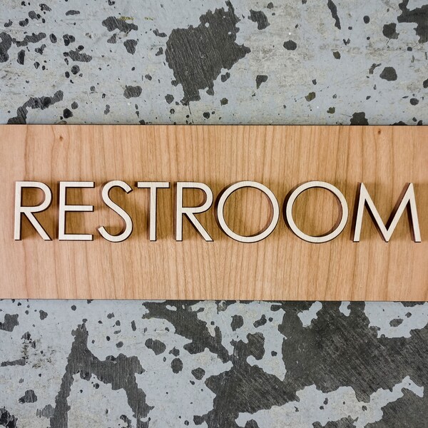 Restroom Sign - Etsy