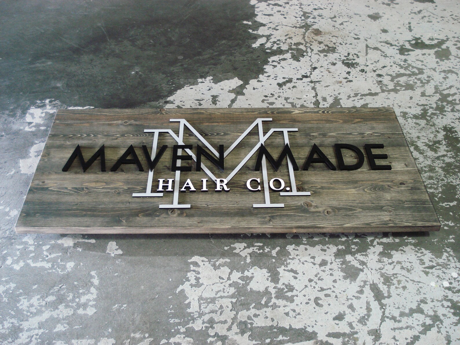 Large Custom Gray Wood Sign Hair Salon Spa Signage Real | Etsy